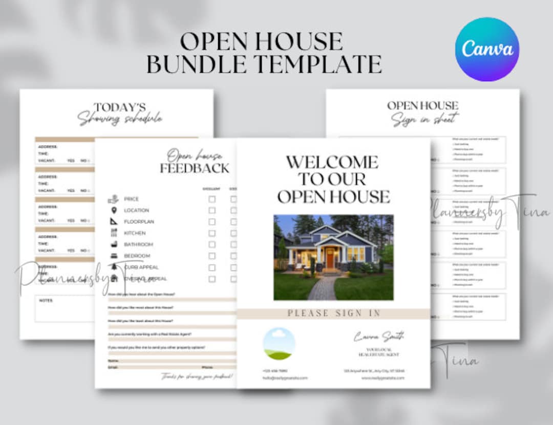 Editable and Printable Open House Sign in Sheet, Open House ...