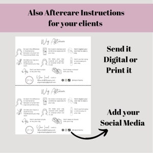 Editable and Printable Wig Consultation Form Template, Wigs Client Form ...