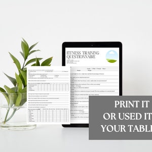 Editable Fitness Personal Training Questionnaire New Patient Intake ...