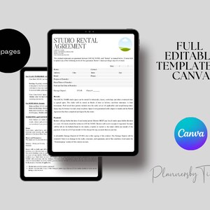 Editable and Printable Studio Rental Agreement Contract Template ...