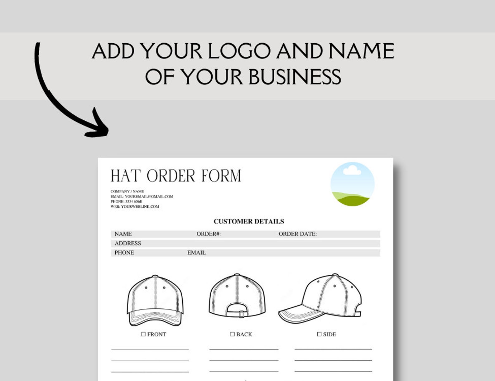 Editable and Printable Order Forms Bundle, Tshirt, Tumbler, Invoice ...