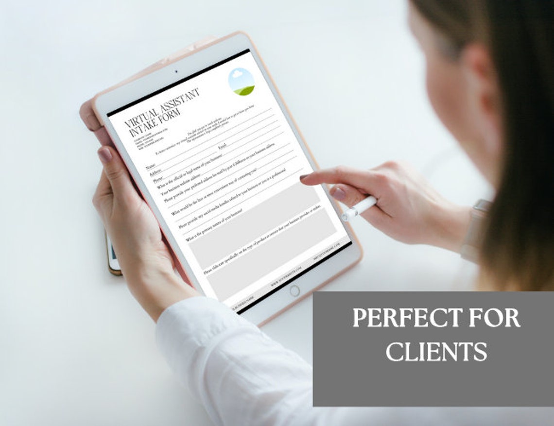 Editable and Printable Virtual Assistant Intake Client Form Template ...