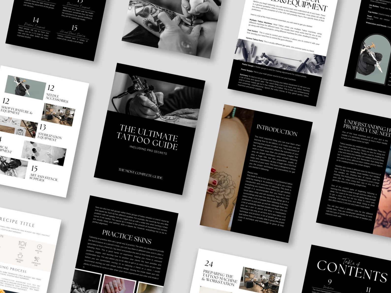 Editable and Printable Elegant Tattoo Guide Training Manual Instant ...