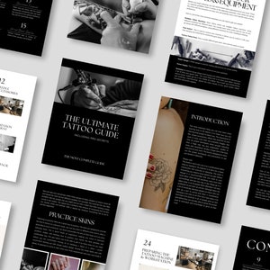 Editable and Printable Elegant Tattoo Guide Training Manual Instant ...