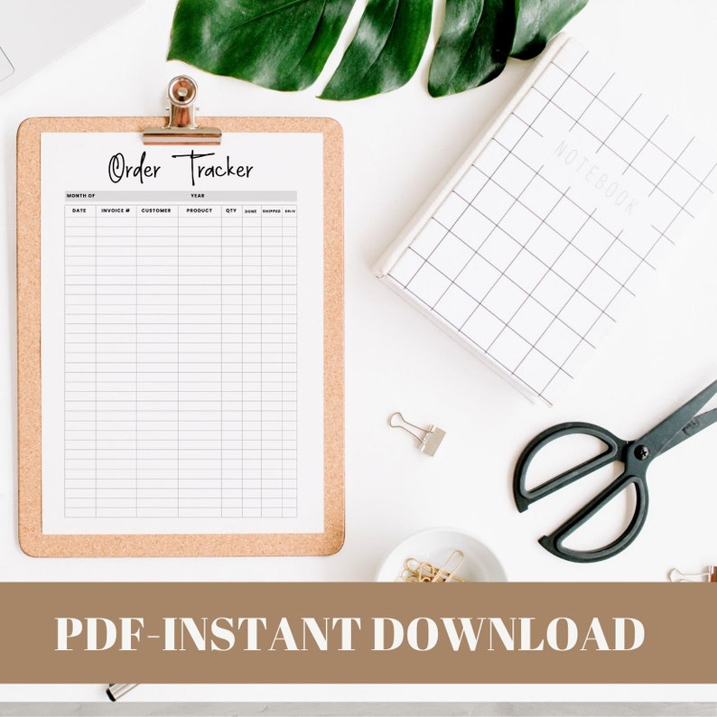 Full Editable Order Tracker Form Template, Printable Modern Order ...