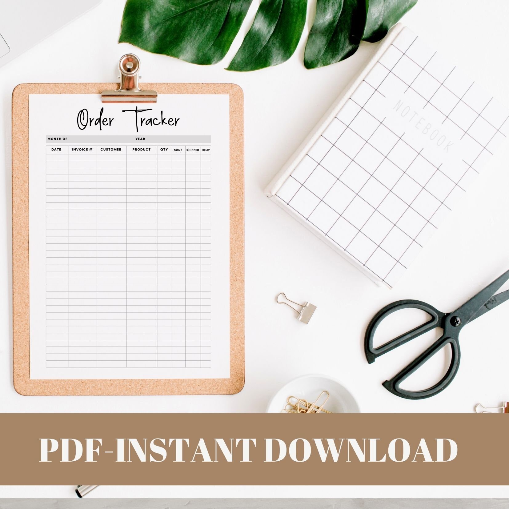 Full Editable Order Tracker Form Template, Printable Modern Order ...