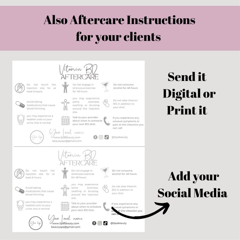 Editable Vitamin B12 Injection Forms, B12 Shot Client Intake Form ...
