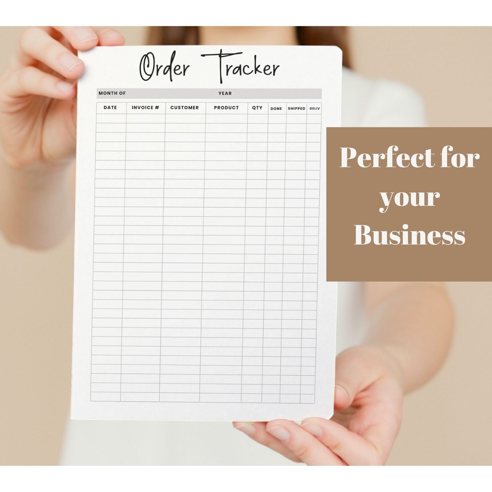 Full Editable Order Tracker Form Template, Printable Modern Order ...