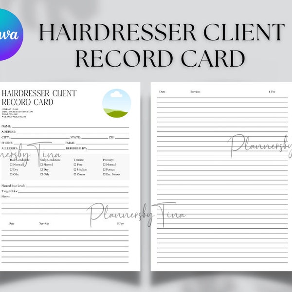 Hair Client Record - Etsy
