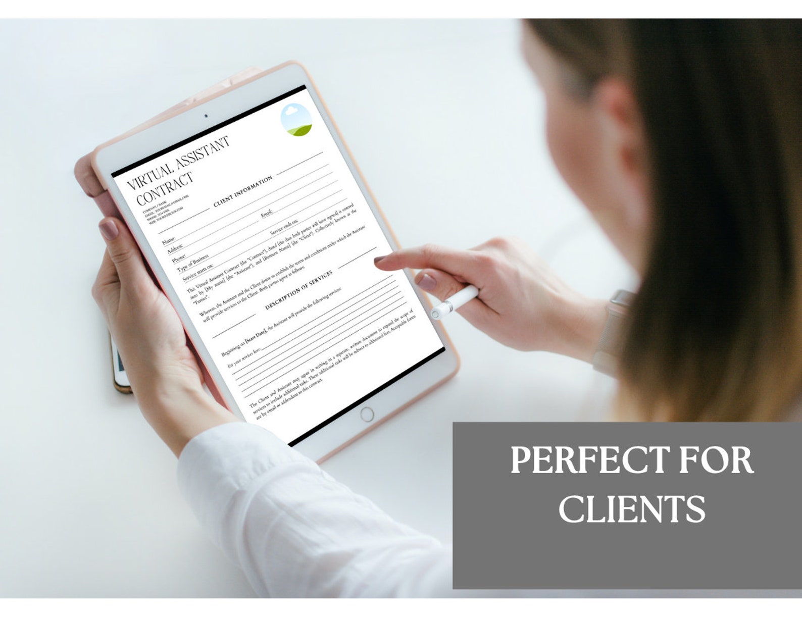 Editable and Printable Virtual Assistant Contract Template, Client ...