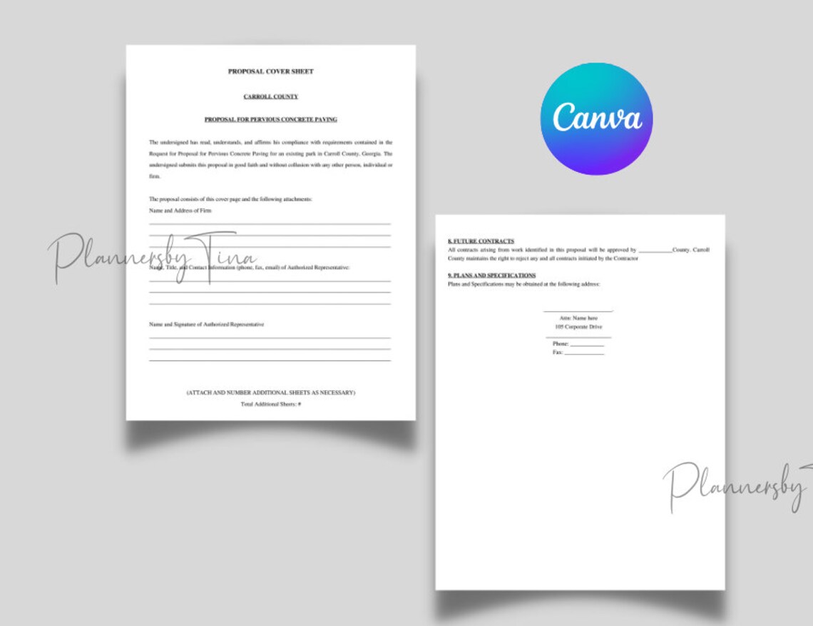 Editable and Printable Professional Concrete Paving Proposal Template ...