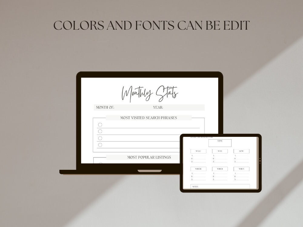 Editable and Printable Etsy Shop Planner Template, Etsy Seller Planner ...