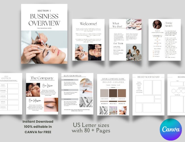 Editable Eyelash Business Plan Template, Eyelash Business Plan, Eyelash ...