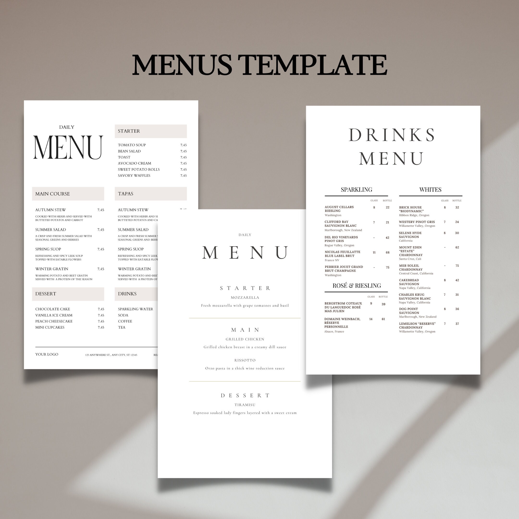 Editable and Printable Private Chef and Catering Services Bundle Forms ...