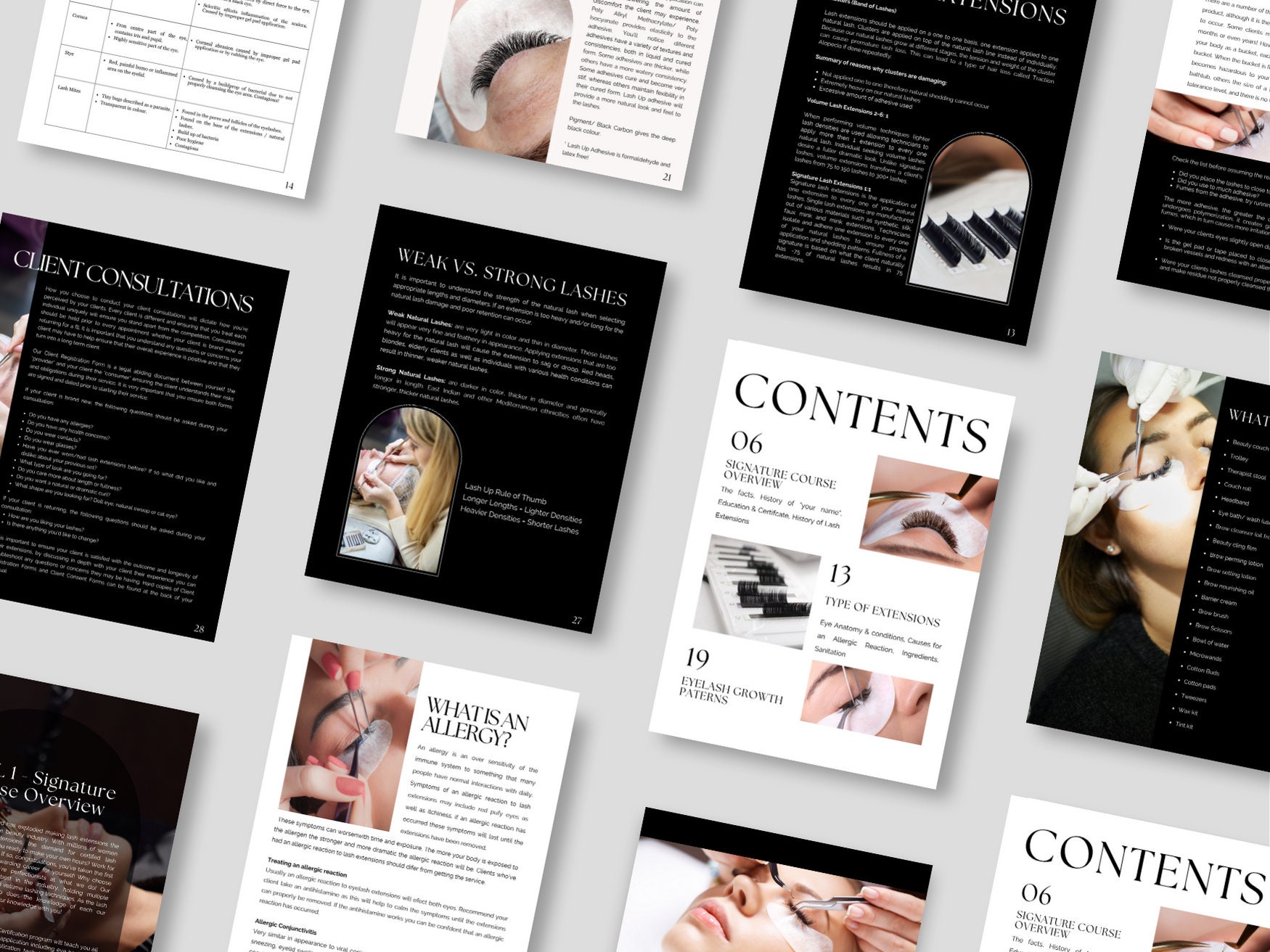 Editable and Printable Elegant Eyelash Extension Training Manual ...