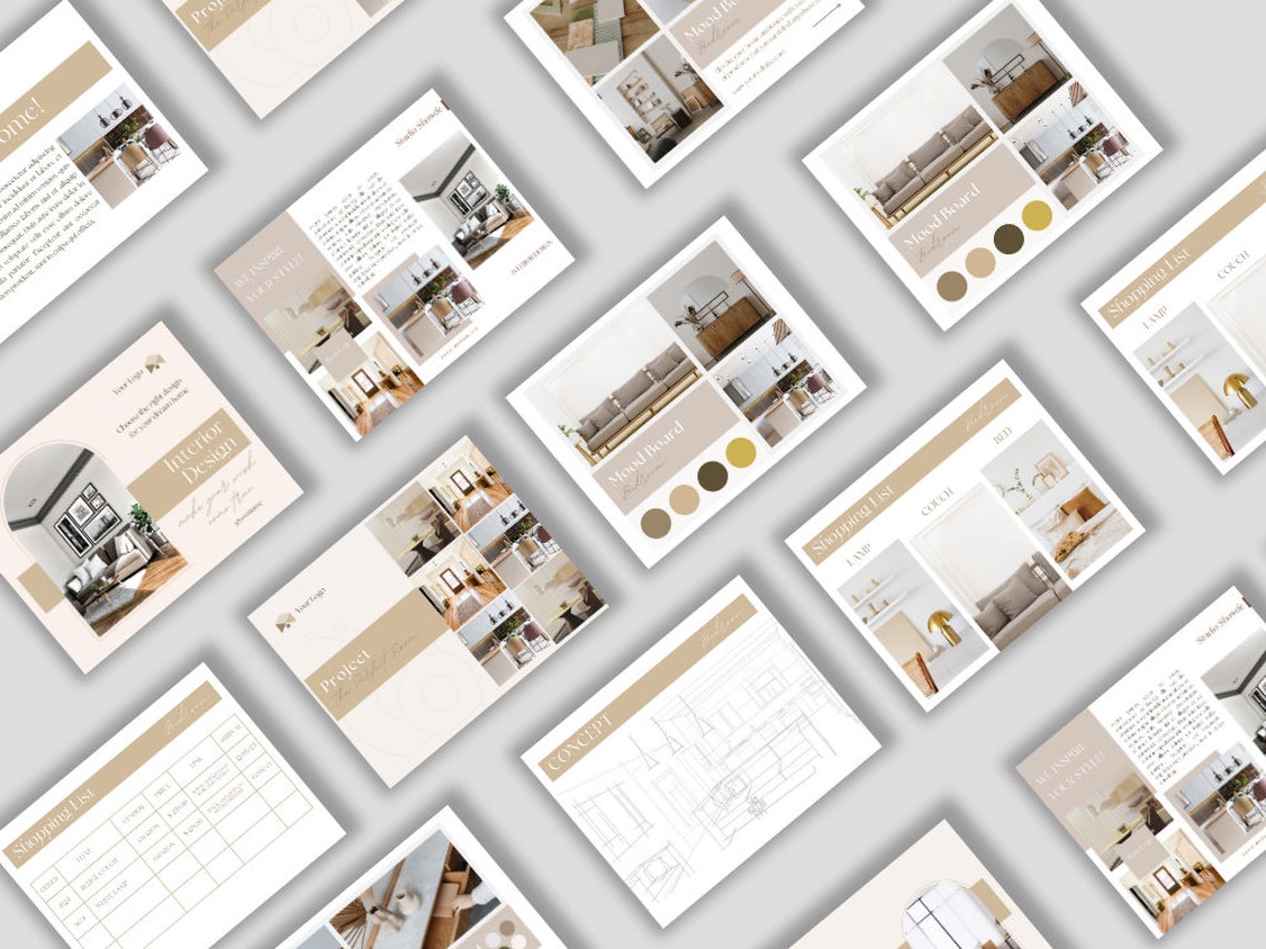 Editable Client Interior Design Presentation Proposal Template, Client ...