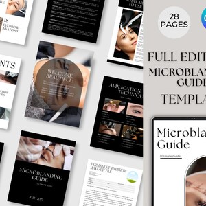 Editable and Printable Elegant Microblading Guide Training Manual ...