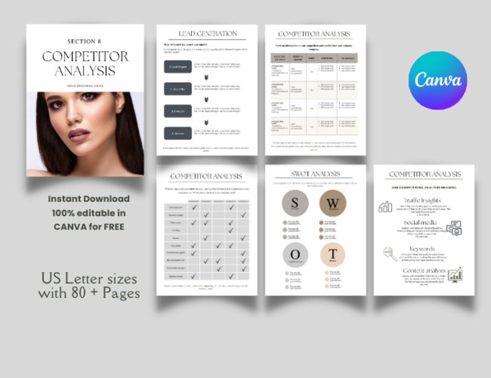 Editable Makeup Artist Business Plan Template, Printable Makeupbusiness ...