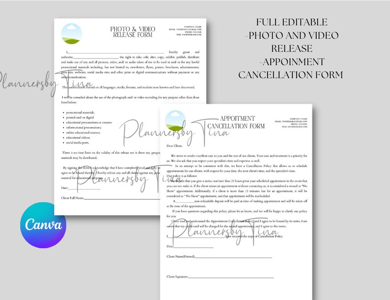 Editable Hair Extensions Business Bundle Forms Template, Hair ...