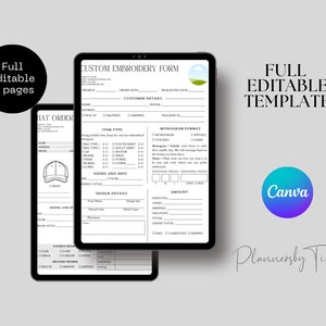 Editable and Printable Order Forms Bundle, Tshirt, Tumbler, Invoice ...