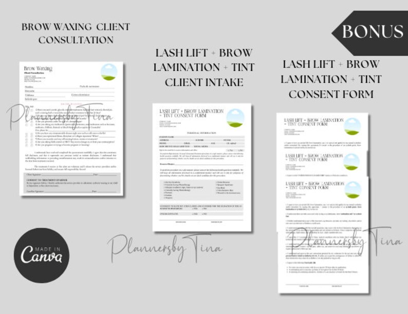 Brow Lamination Super Bundle Business Forms Template Brow Lamination ...
