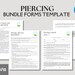 Editable and Printable Body Piercing Bundle Client Intake Form ...