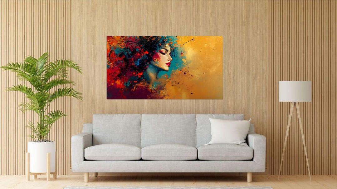 Girl, Abstract Expressionism, Printable Wall Art, Wall Art, Modern Art ...