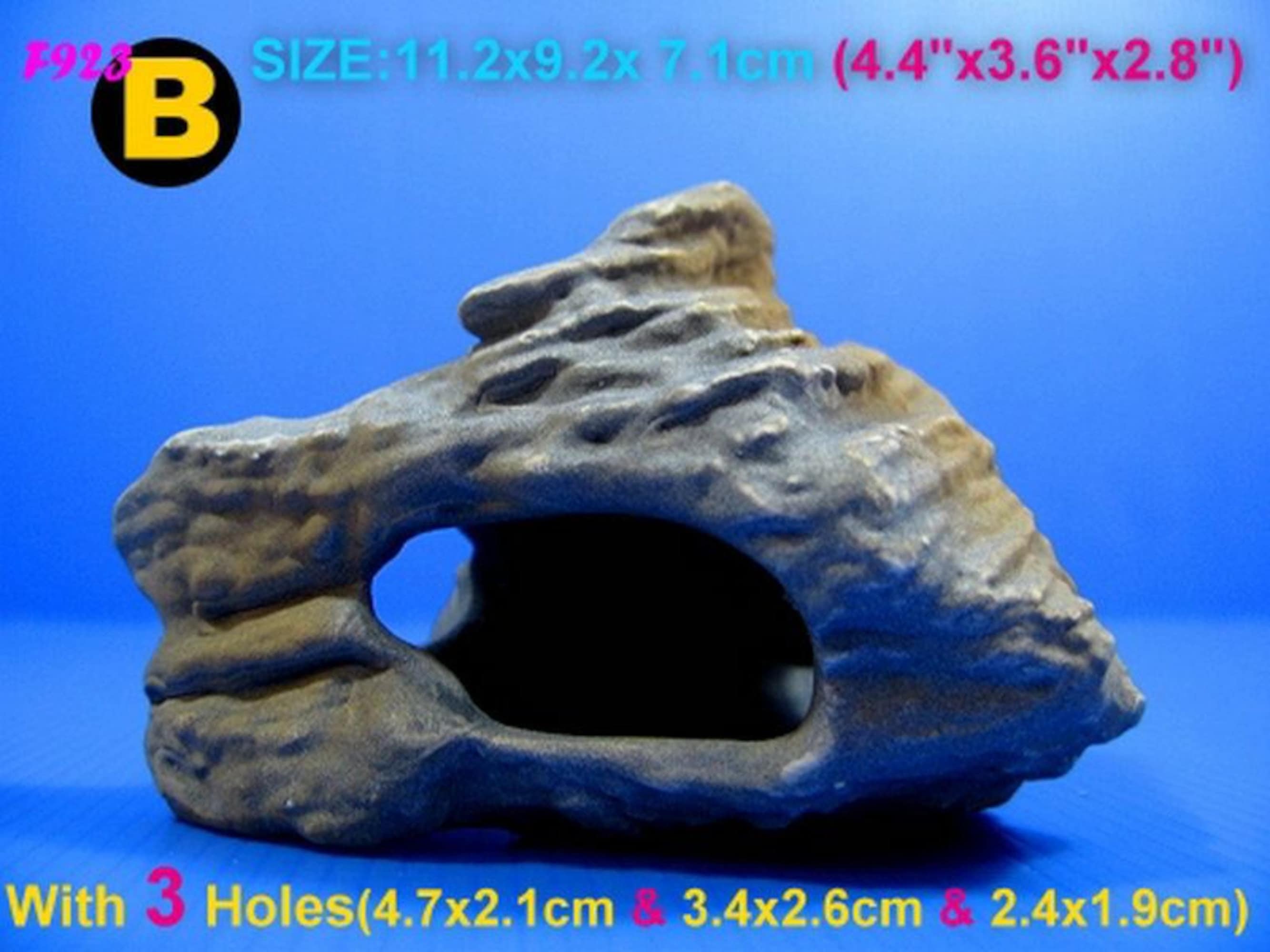 Fish Stones Aquarium Rock Cave Ceramic Decoration for Fish Tank ...