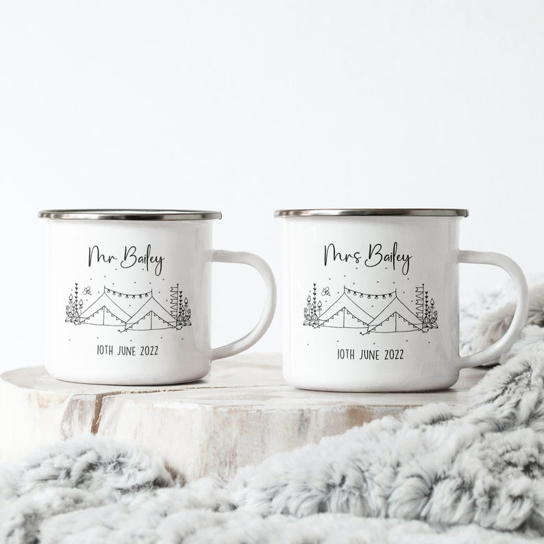 Personalised Glamping/camping Wedding Mug's Camping - Etsy UK