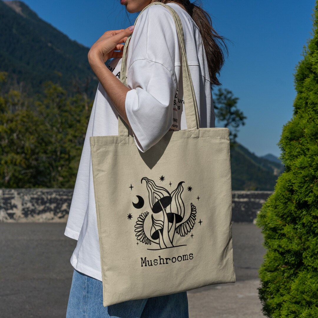 Magic Mushrooms Tote Bag Y2K Printed Tote Bag Trendy Eco - Etsy