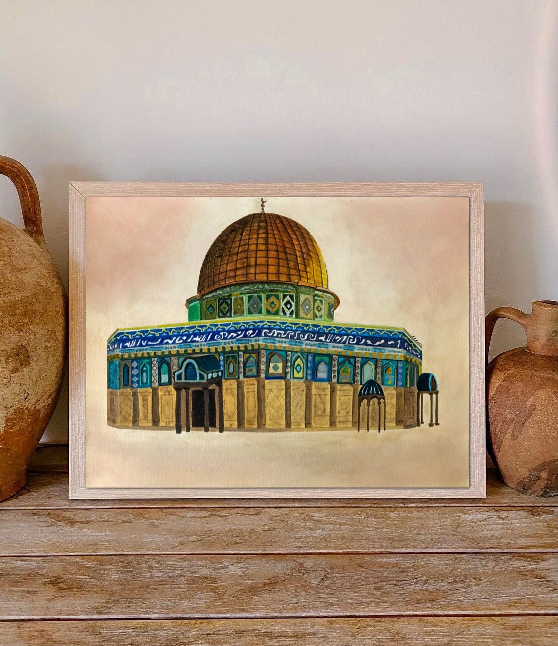 Al Aqsa Mosque Art Print / Masjid Al Aqsa Print / Holy Mosque Print ...