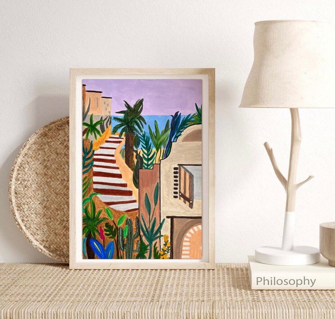 Tropical Stairs / Illustration / Art Print /A5 A4/mexico Art Print ...