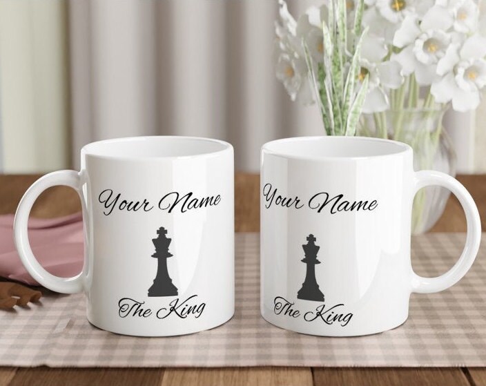 Mug for Him: "the King". Chess Piece Design, Ideal for the Master of ...