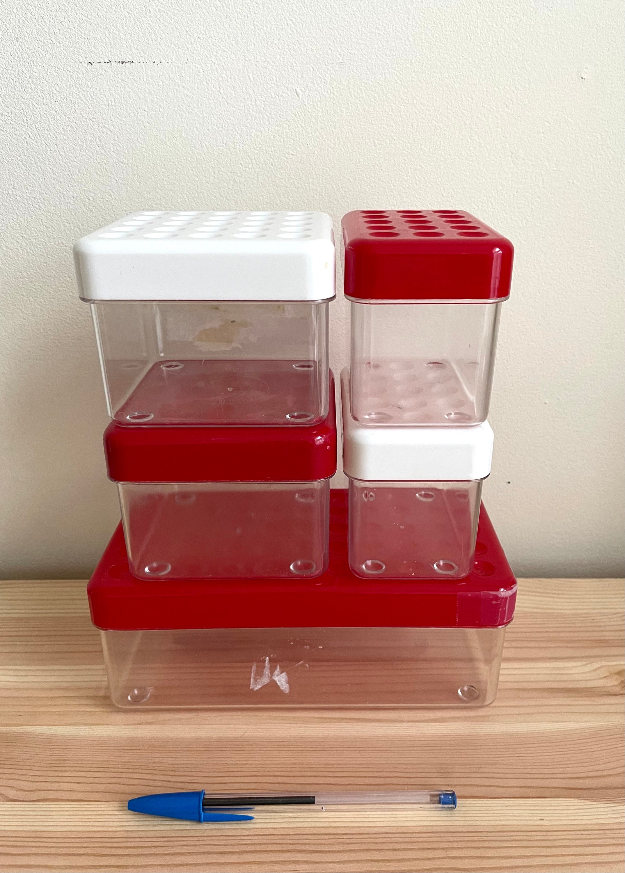 Vintage Plastic Stackable Boxes - Etsy