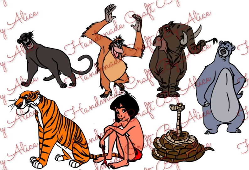 CARTOON JUNGLE Svgs| Digital Cut Files - Etsy