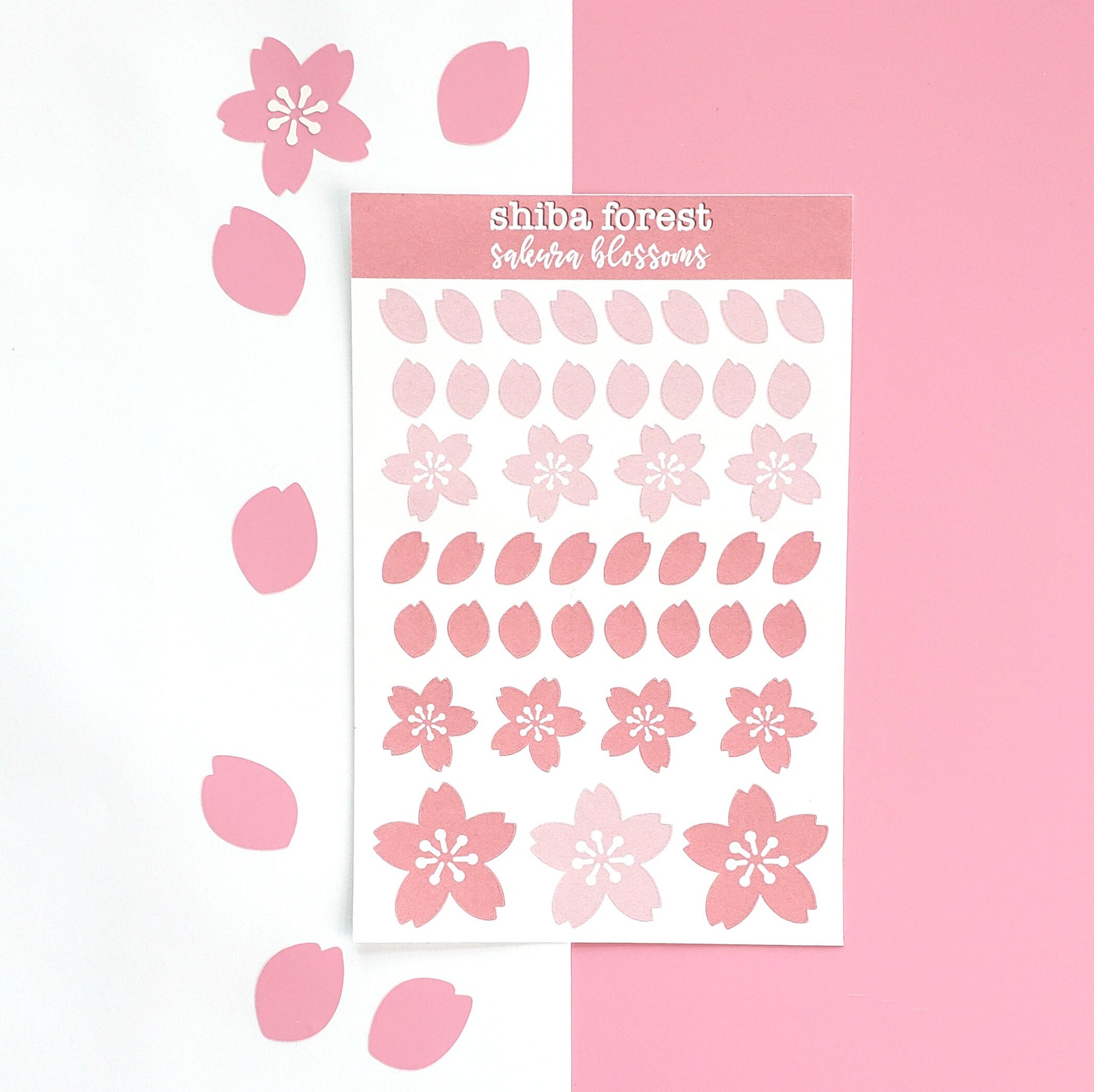 Stickers sakura blossom stickers kiss cut stickers cherry blossom ...