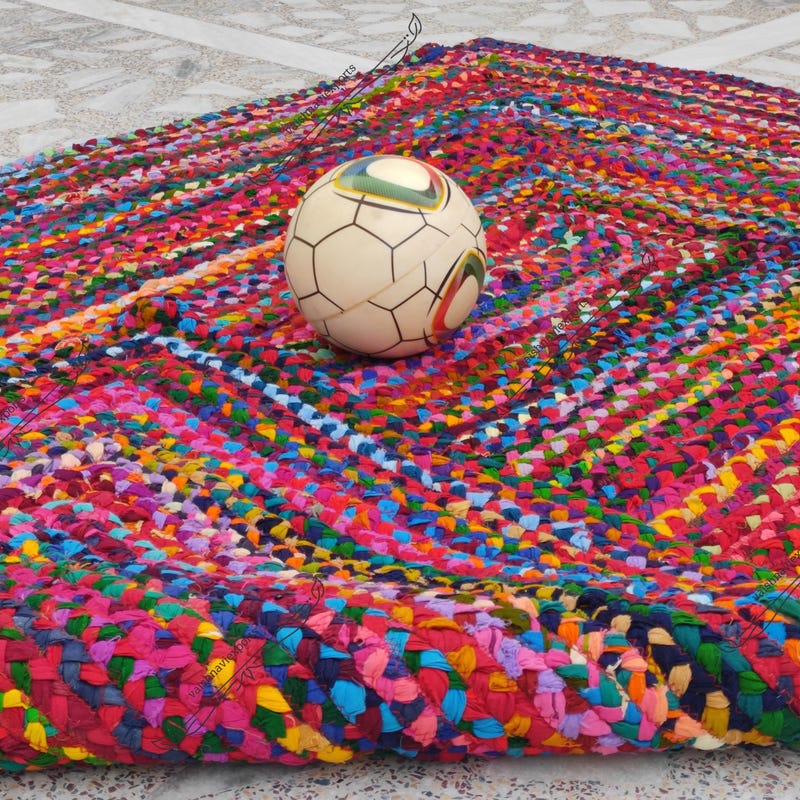 Colorful Braided Rug - Etsy