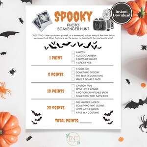 Printable Halloween Photo Scavenger Hunt Halloween Party - Etsy