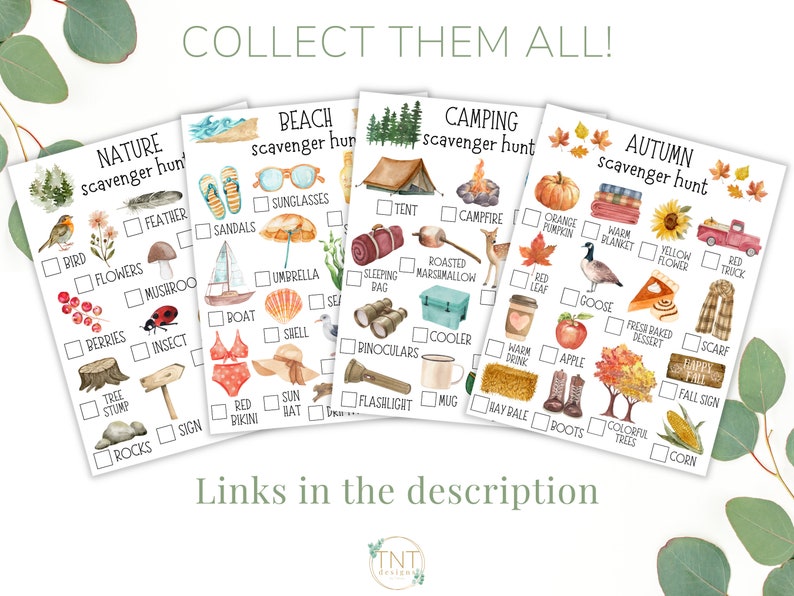 Printable Fall Autumn Photo Scavenger Hunt | Outdoor Games | Fall Games ...