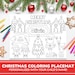 Printable Christmas Coloring Placemat Personalized Gift for Kids ...