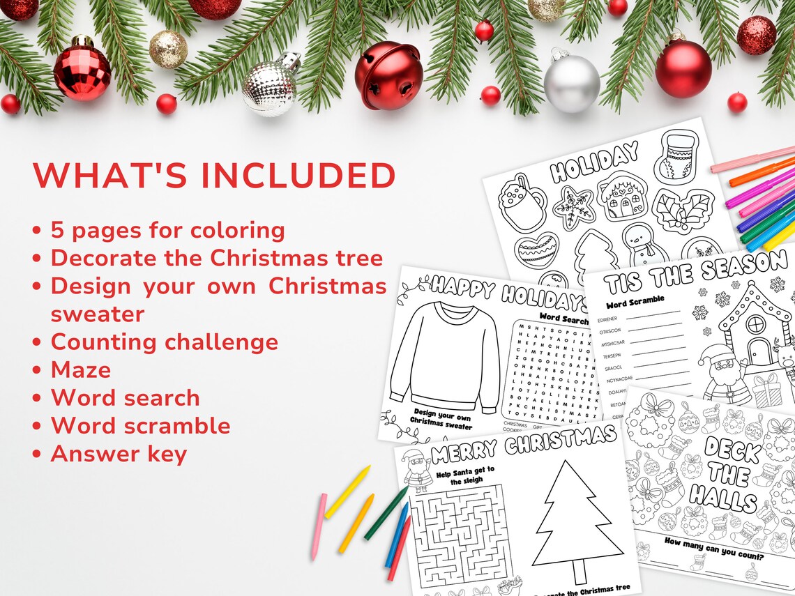 Printable Christmas Coloring Pages Coloring Pages for Kids Christmas ...