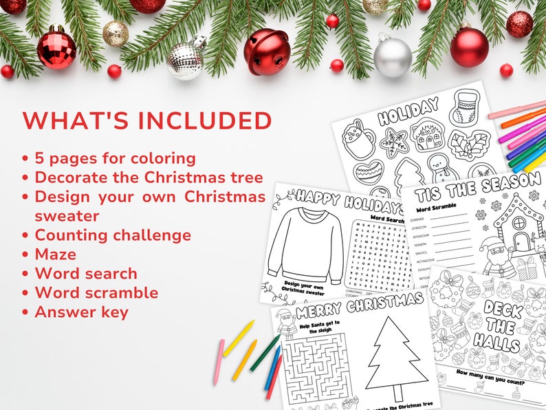 Printable Christmas Coloring Pages Coloring Pages for Kids Christmas ...