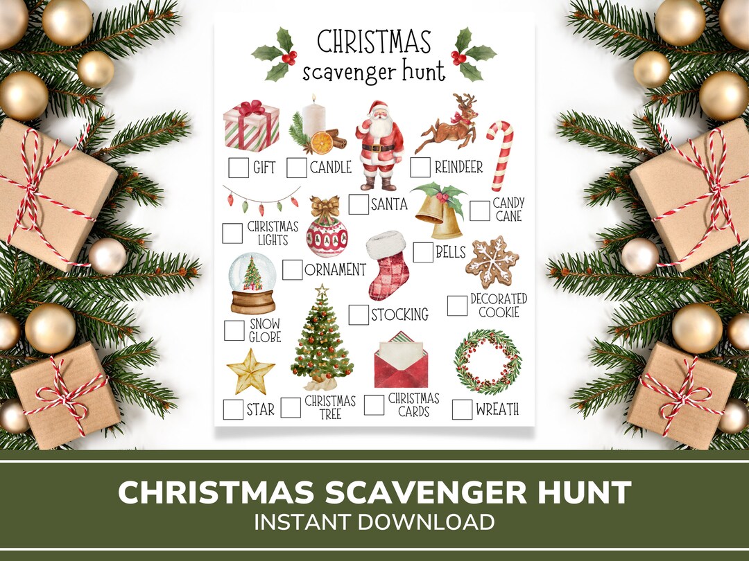 Christmas Scavenger Hunt Printable | Printable Christmas Game ...