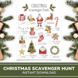 Christmas Scavenger Hunt Printable | Printable Christmas Game ...