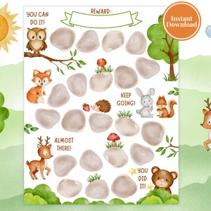 Printable Reward Chart Woodland Animals Reward Chart for - Etsy