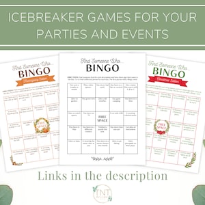 Find Someone Who Bingo Game | Find the Guest | Conversation Starter ...