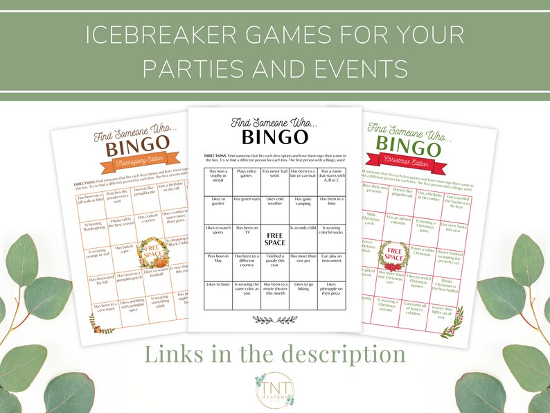 Find Someone Who Bingo Game | Find the Guest | Conversation Starter ...