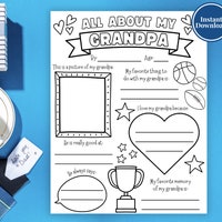 All About My Grandpa Bundle Grandparent's Day Activity Printable All ...