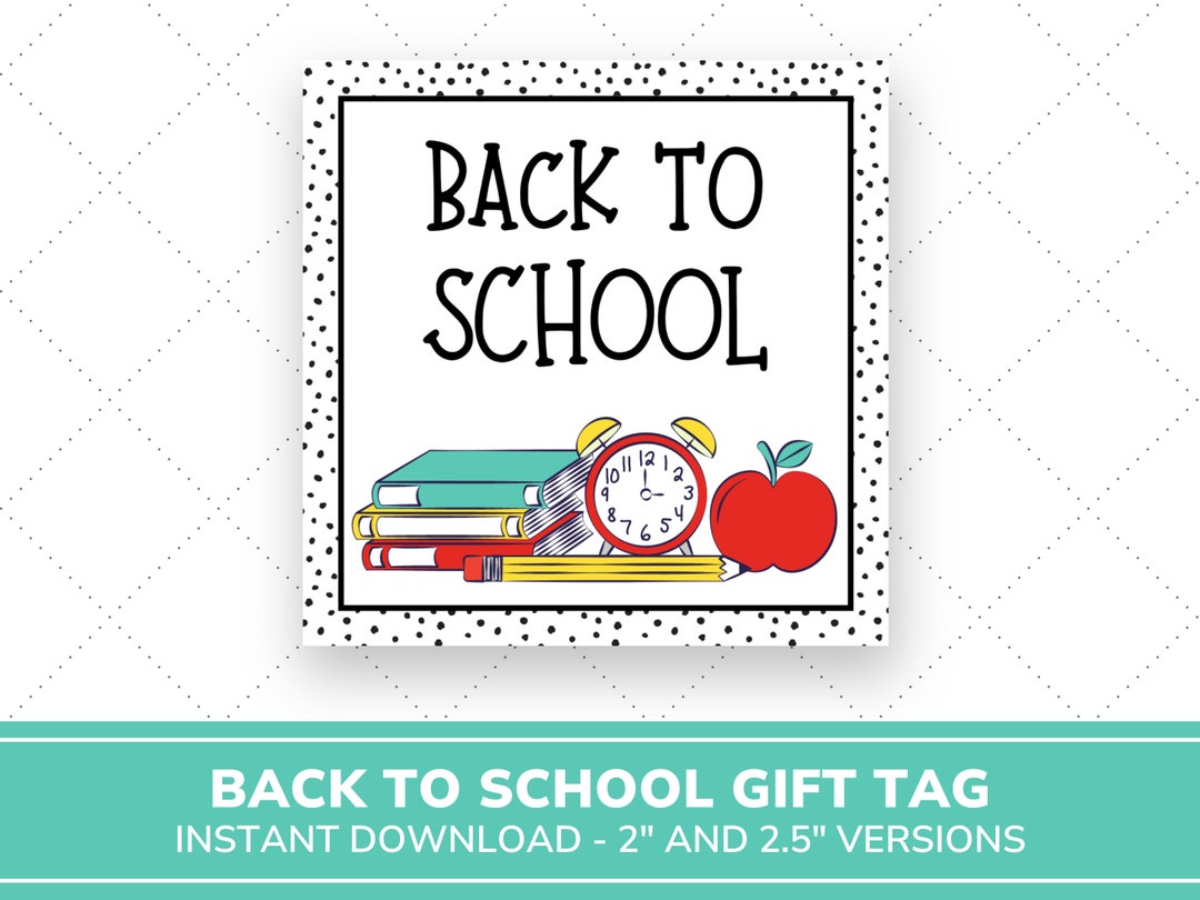 Back to School Tag | Happy First Day of School | Printable Teacher Gift ...