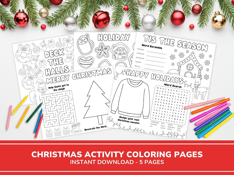Printable Christmas Coloring Pages Coloring Pages for Kids Christmas ...